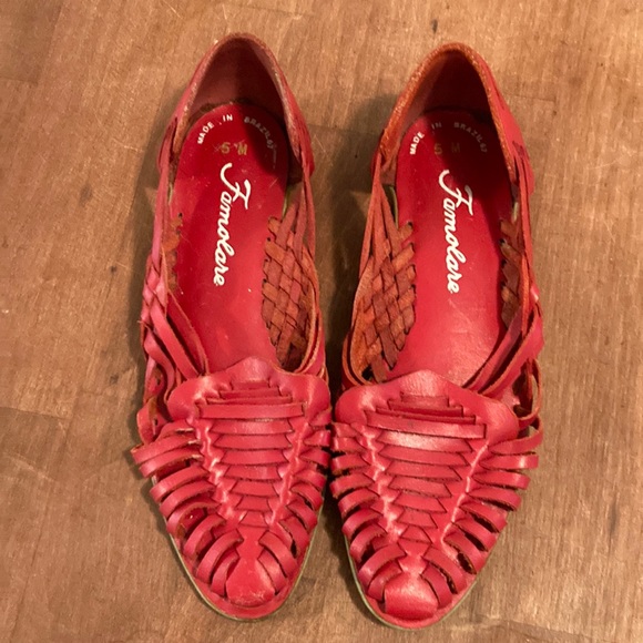 Famolare | Shoes | Vintage Red Famolare Flats Barely Worn | Poshmark